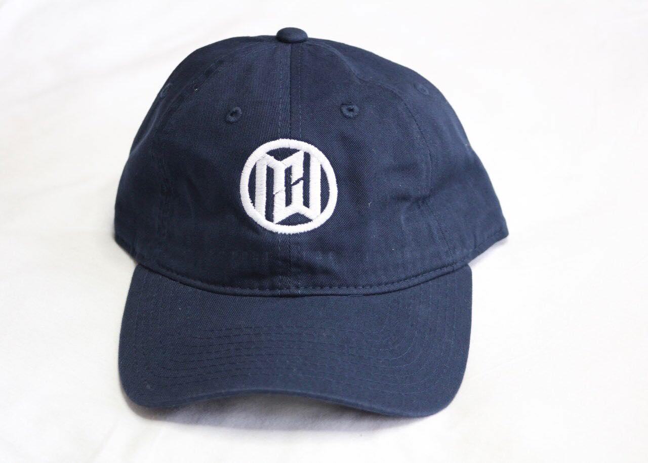 Minimum Wage Clothing Hat White Logo On Navy Blue Minimum Wage Clothing Hat White Logo On Navy Blue